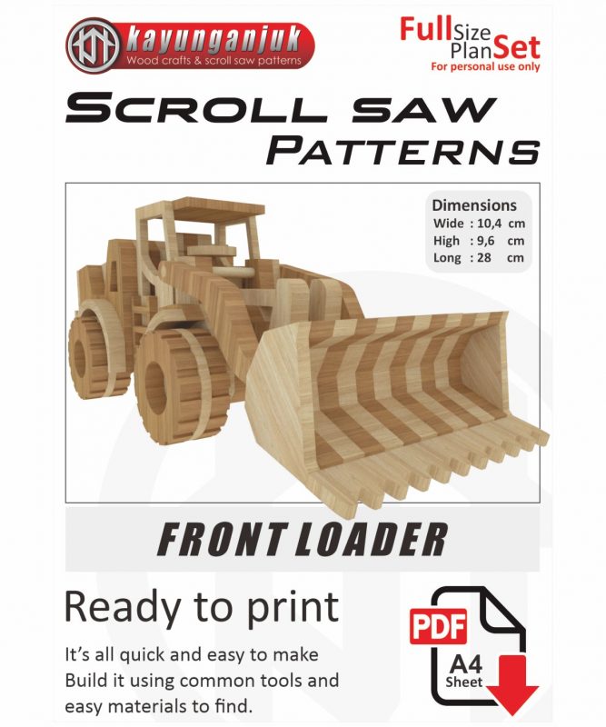 Tractor Front Loader Wooden toy plans - Kayu Nganjuk