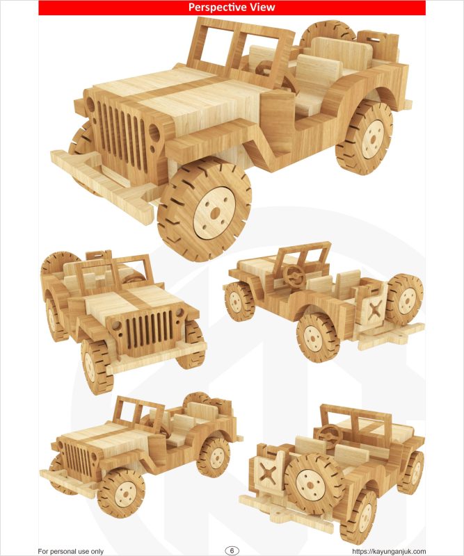 Jeep Willys Wooden toy plans download