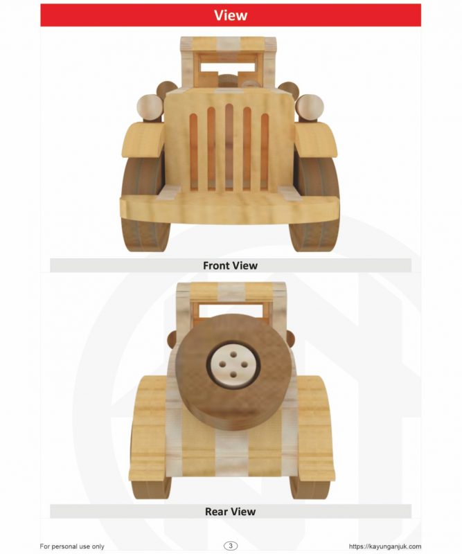 Ford Model A Wooden toy plans - Kayu Nganjuk