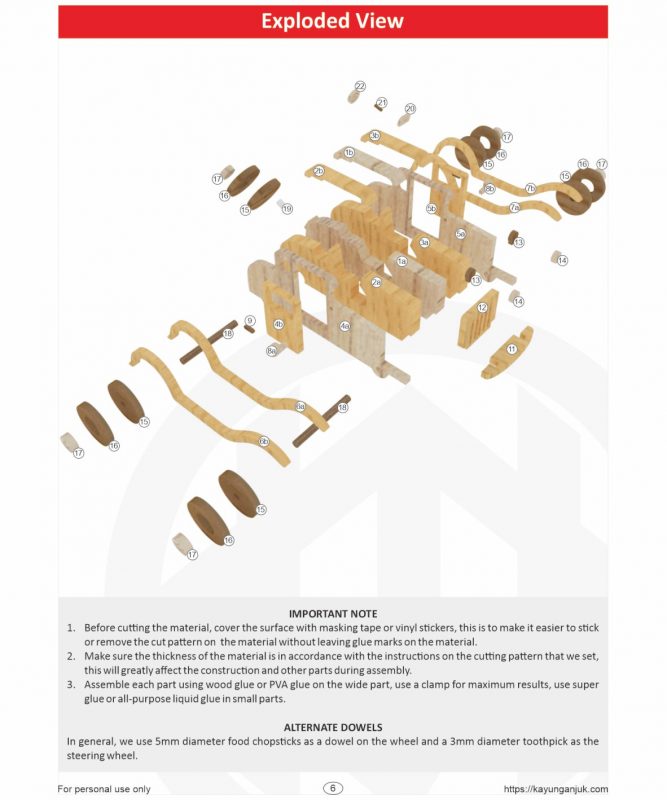 Ford Model A Wooden toy plans - Kayu Nganjuk