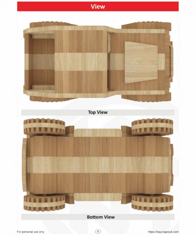 Jeep Wrangler Trailcat Wooden toy plans - Kayu Nganjuk