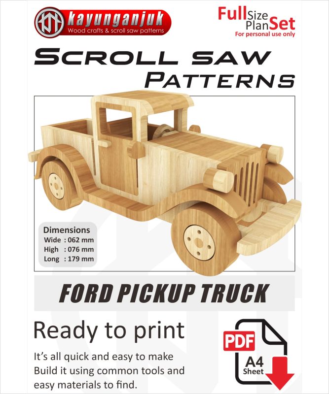 Ford Pickup Truck Wooden toy plans download PDF