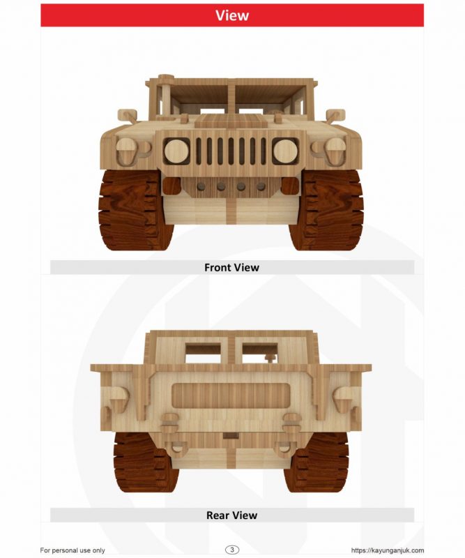 Jeep Willys Wooden toy plans download