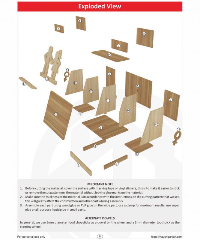 Couple Phone Stand Plan set - Kayu Nganjuk