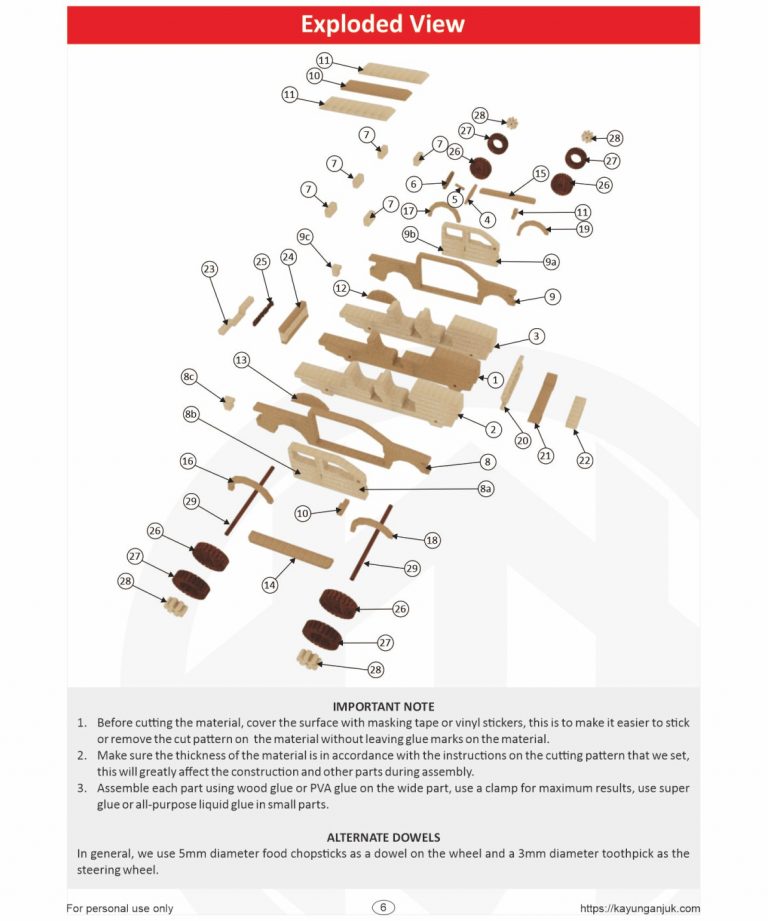 Ford F150 Raptor Fullset Wooden toy car plans - Kayu Nganjuk