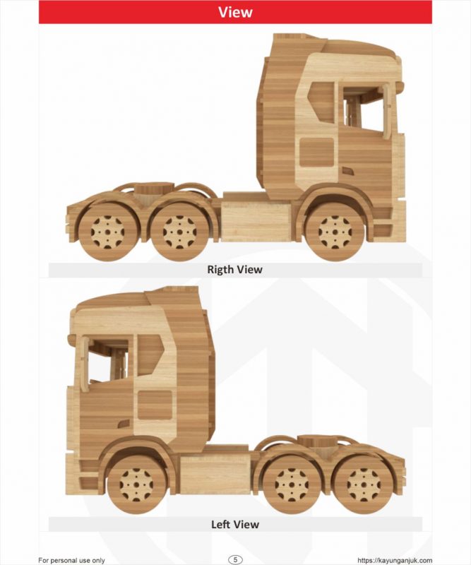 Scania V8 Wooden toy truck plans download - Kayu Nganjuk