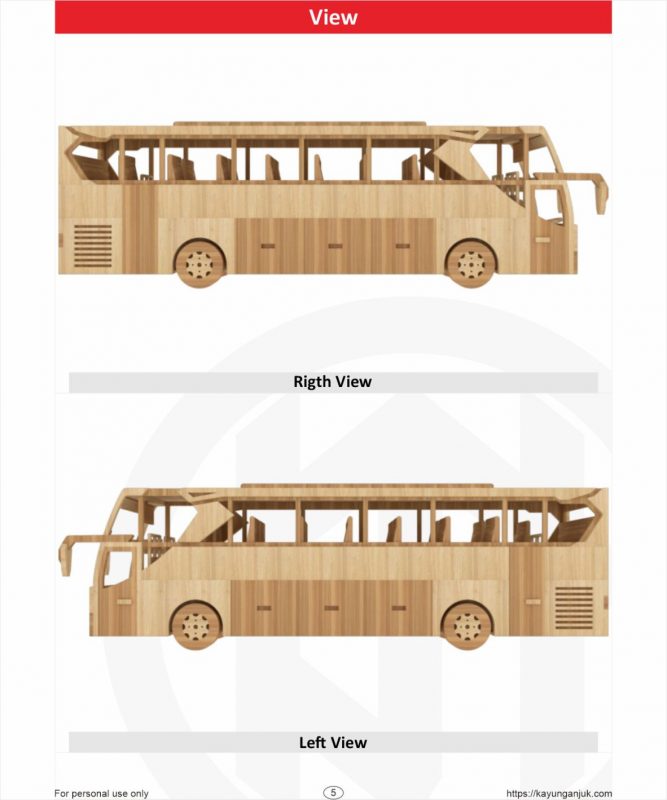 JET BUS SHD Wooden toy plans DOWNLOAD - Kayu Nganjuk