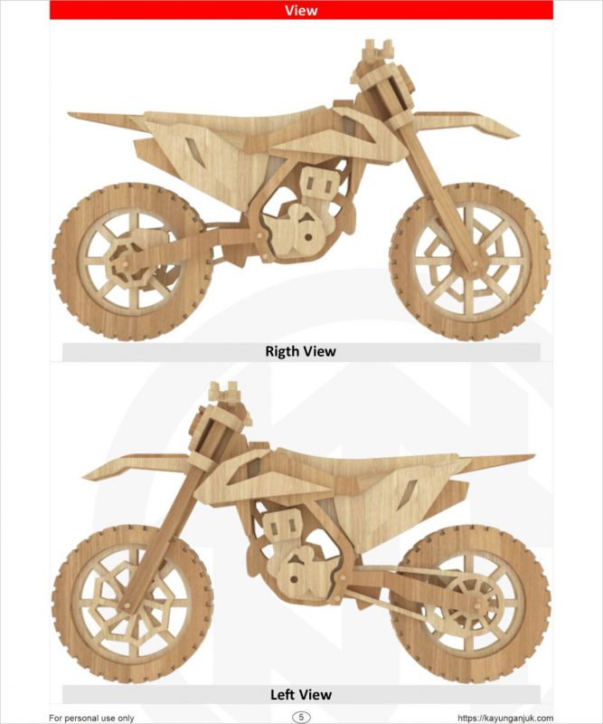ATV Quad Bike Wooden toy plans download PDF