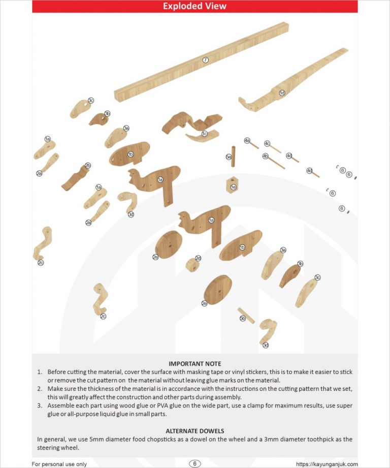 Velociraptor Wooden toy plans download pdf - Kayu Nganjuk