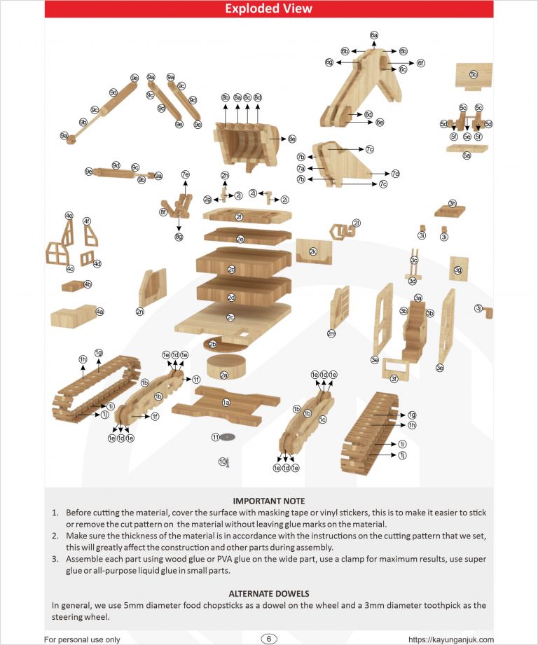 Caterpillar 320GC Excavator Wooden toy plans download