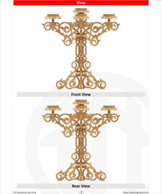 Candle Holder Scroll saw patterns PDF Download - Kayu Nganjuk