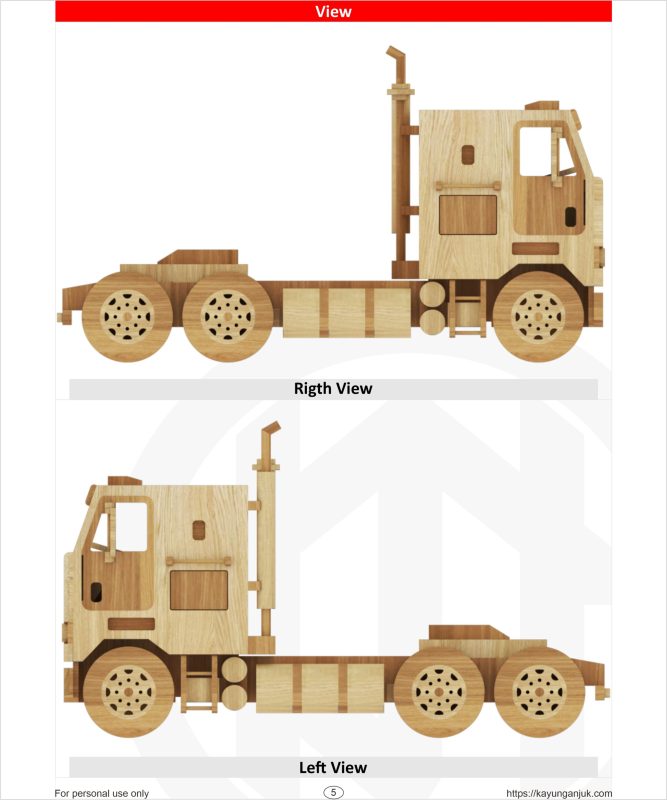 Cabover Truck Wooden toy plans download - Kayu Nganjuk