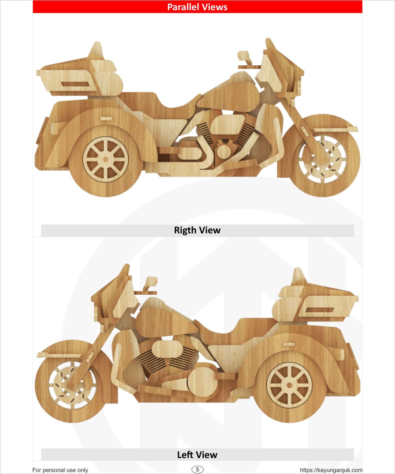 ATV Quad Bike Wooden toy plans download PDF