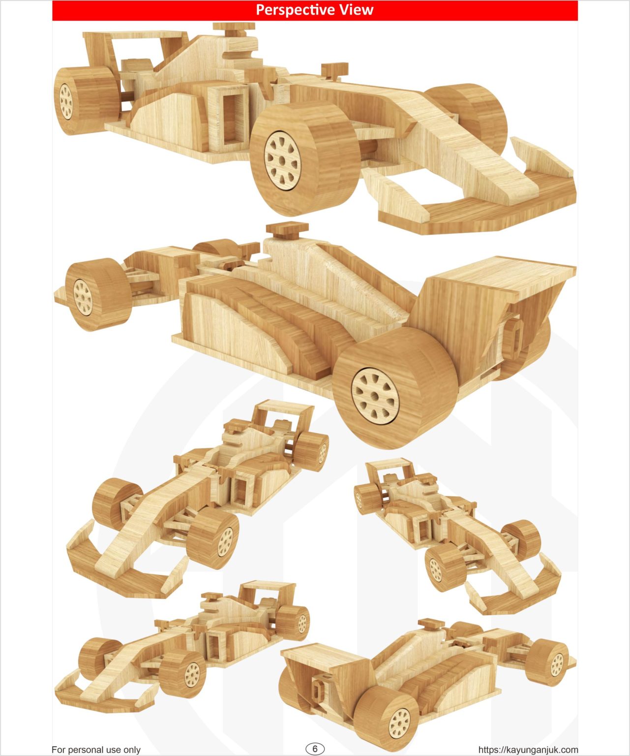 Formula1 Wooden toy plans download PDF