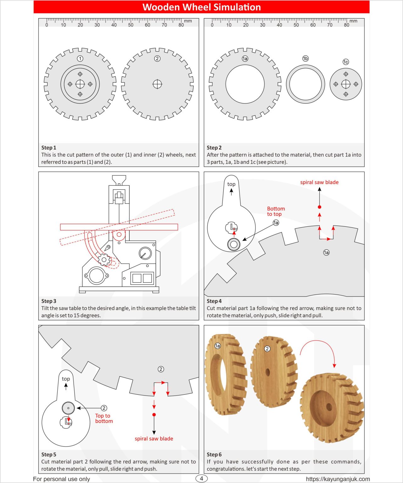 Wooden Wheel Simulation - wooden toy plans - Download PDF
