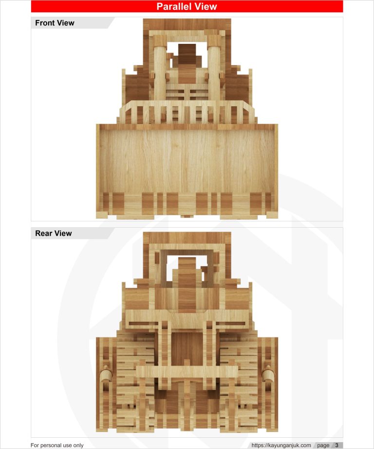 Bulldozer Wooden toy plans download PDF