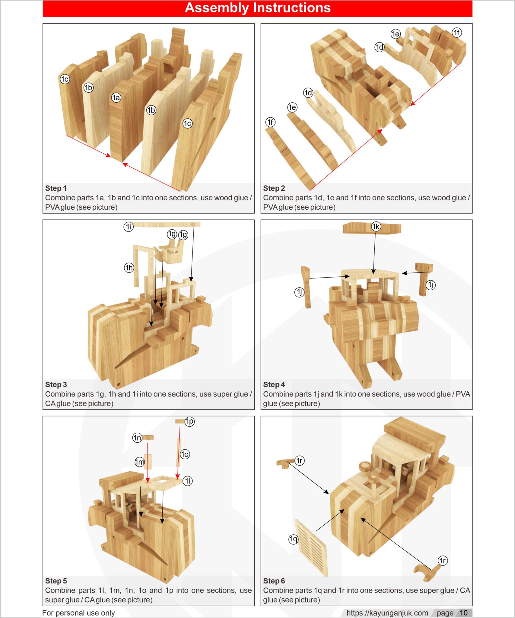 Bulldozer Wooden toy plans download PDF