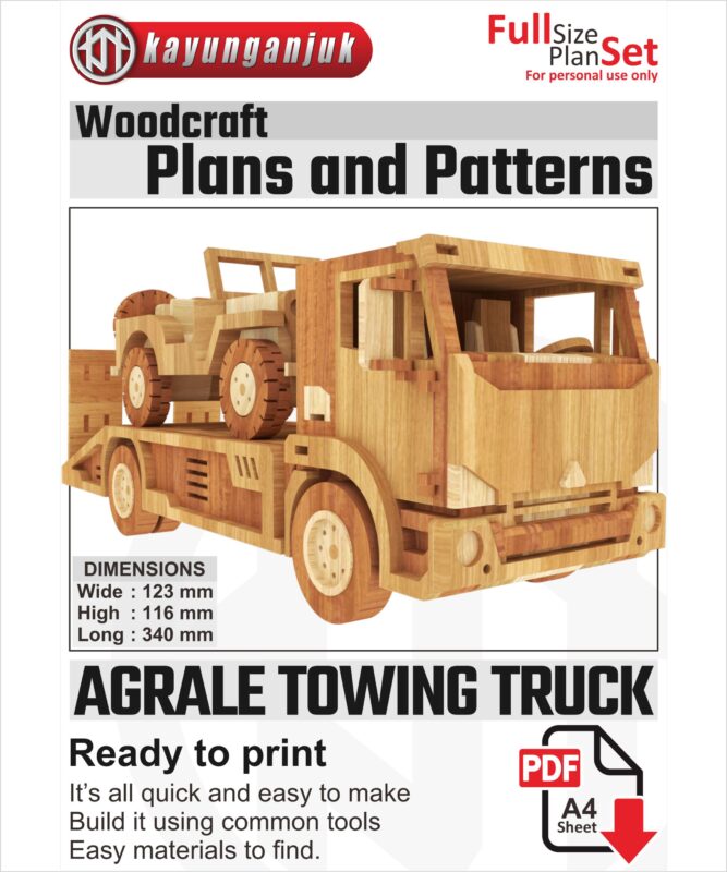 Agrale Towing Truck Wooden toy plans download PDF
