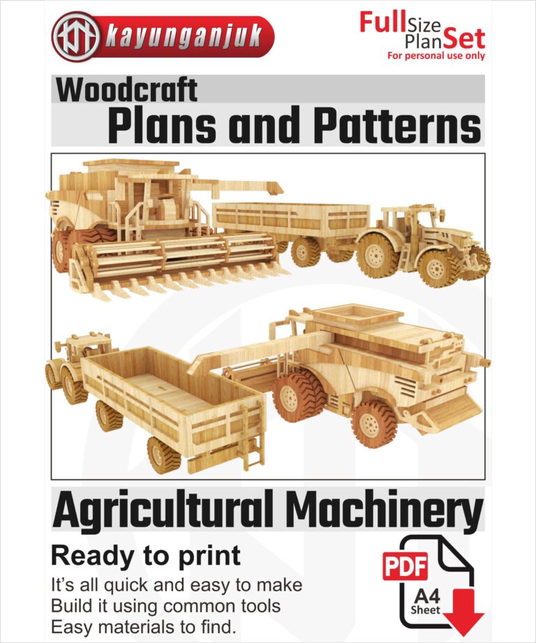 Agricultural Machinery Wooden toy plans download PDF