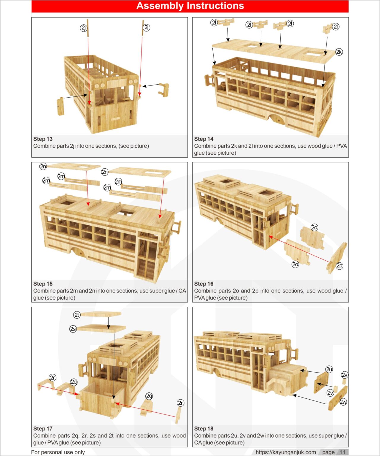 School Bus Wooden toy plans download