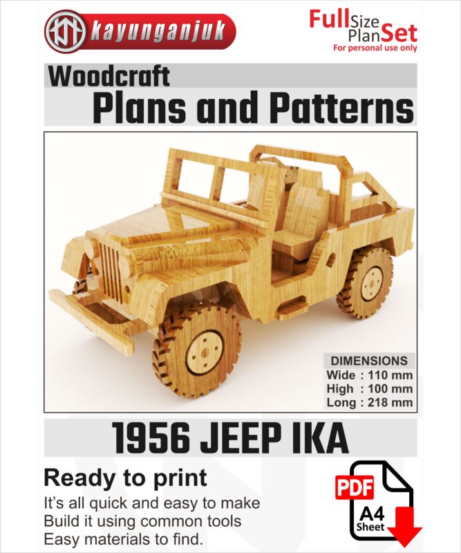 Jeep Willys Wooden toy plans download