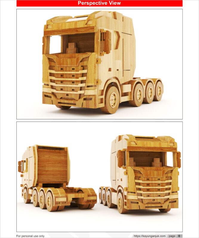 Scania v8 8x4 Wooden toy truck plans and patterns download pdf