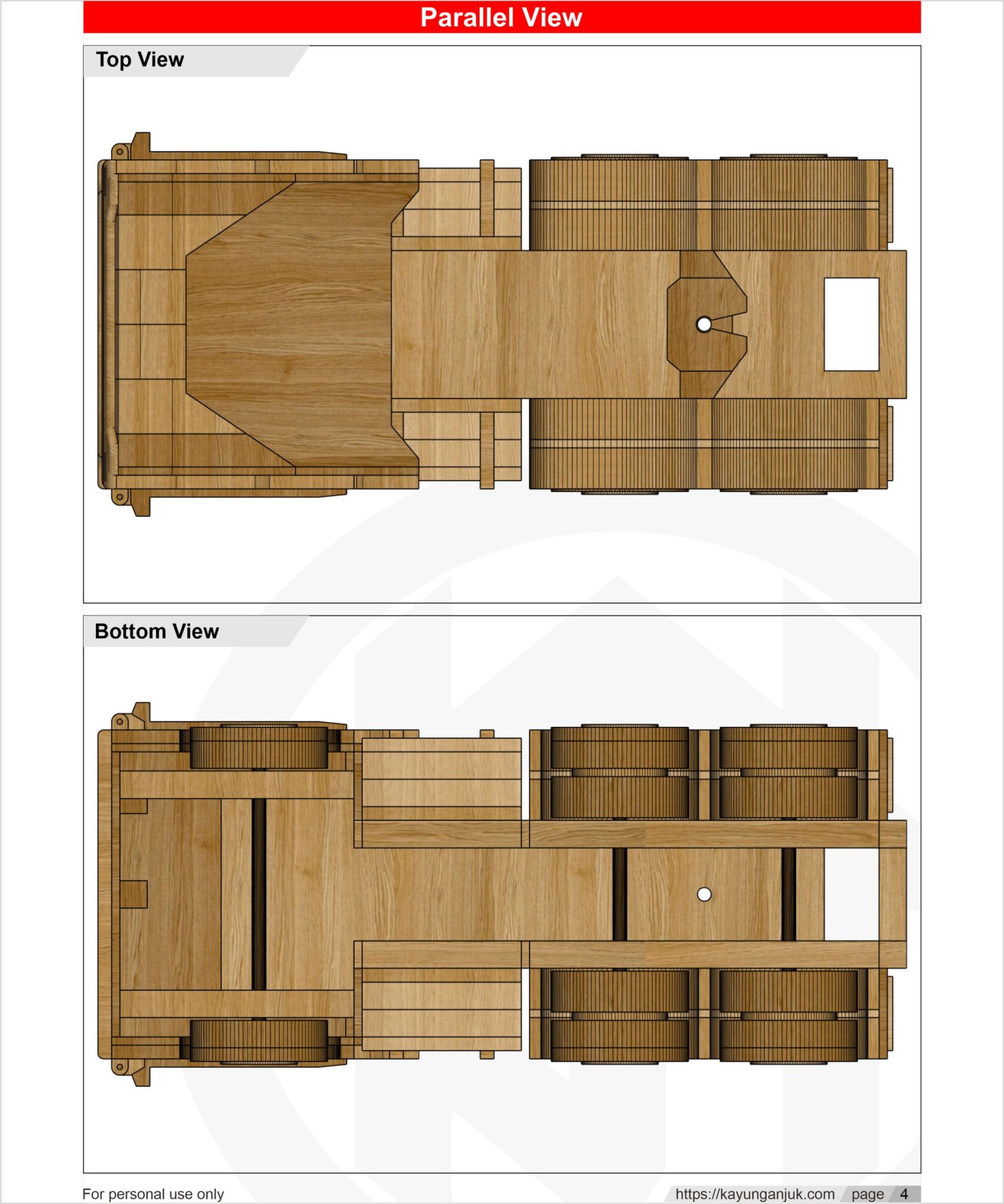 Mercedes Benz Actros Wooden toy truck plans and patterns download PDF